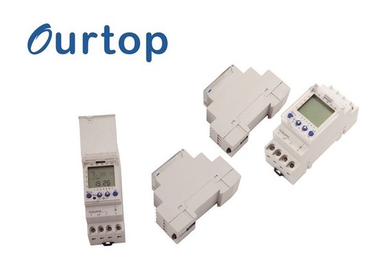2 Changeover Daily Din Rail Timer Switch 44 Memory Locations LCD Display