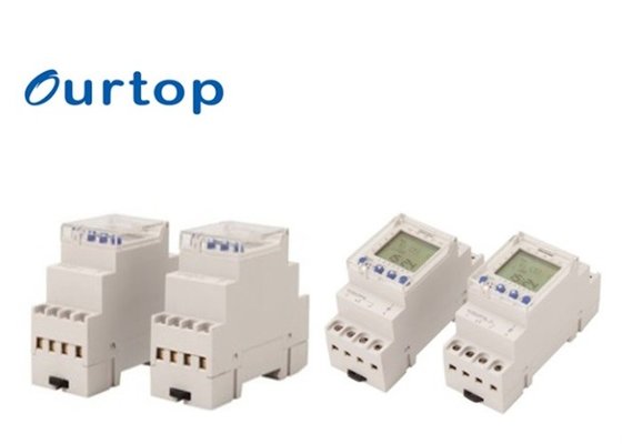 2 Channel Digital Din Rail Timer Switch  Battery Powered Programmable ATHC622