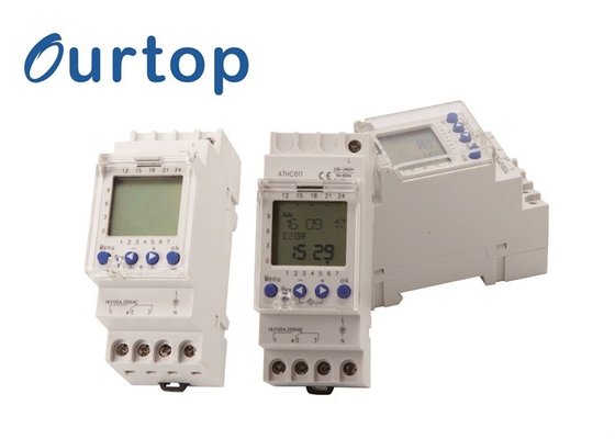 24 Hour Digital Timer Switch With 45 ON/OFF Program Din Rail Programmable Electric