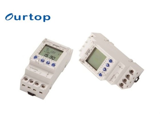 Din Rail Mounted Electronic Timers / Din Rail Mounted Digital Timer Quartz Time Basis