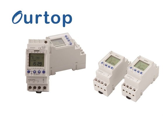 Digital Programmable Din Rail Timer Switch Daily Weekly Program Weatherproof