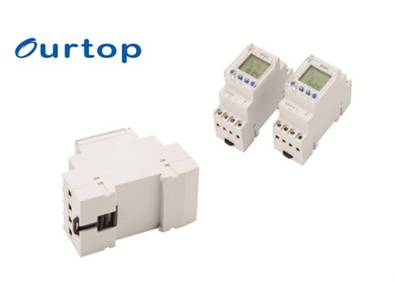 Electrical Meter Din Rail Timer Switch LCD Display With CE Certificate