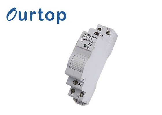 16 A 250 VAC COSφ 1 Electronic Latching Relay DIN Rail 35 Mm EN 60715