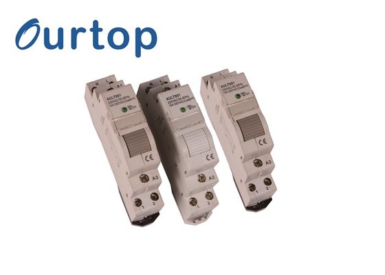 SPST Din Rail Latching Relay 35mm Step Relay With Reset Button And Memory Function