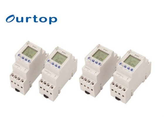 2300 W 220-240VAC 50/60HZ Din Rail Timer Switch Programmable In White Color
