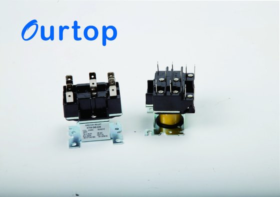 Black Electrical Mini AC Relay , Double Pole Relay Switch For Air Conditioning System
