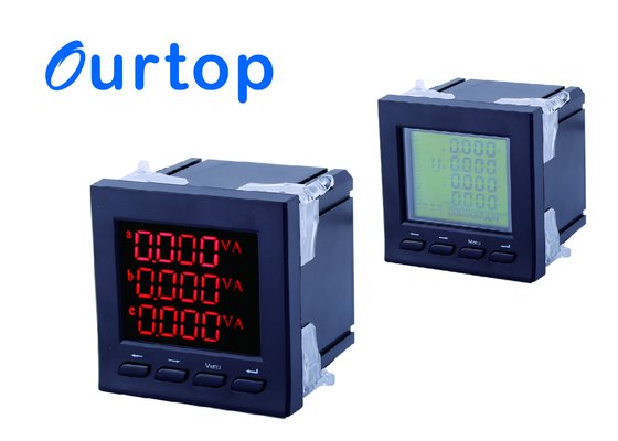 Electric Power Digital Panel Meter 3 Phase With Power Pulse Transmission Output Function