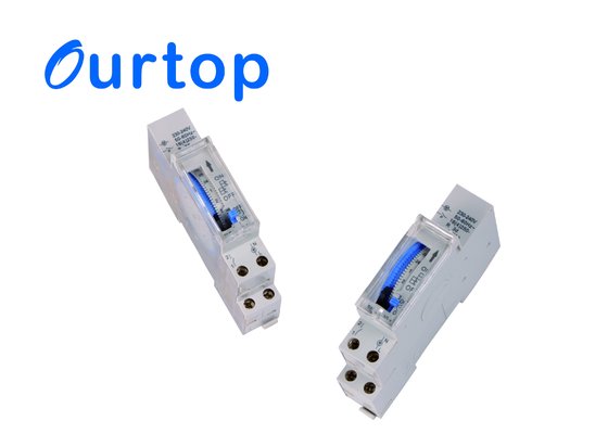 1 Modules Analogue Mechanical Programmable Time Switch DIN Rail Mounted