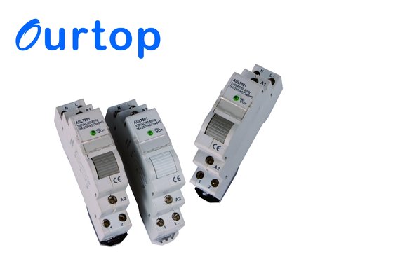 16A Electronic Din Rail Impulse Latching Relay Self Locking 12VAC/DC 24VAC/DC
