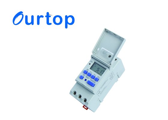 LCD Display Programmable Digital Timer Switch , 7 Day 24 Hour Electronic Timer Switch