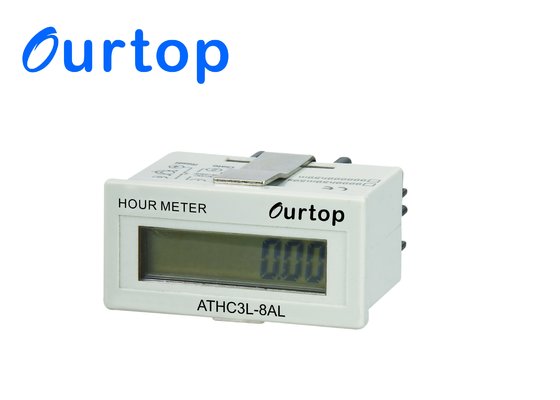 Digital Resettable Hour Meter For Equipment , Electronic Running Hour Meter