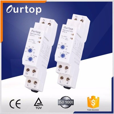 Merchanical Staircase Lighting Timer Switch , TW Timing Step Relay With Early Warning