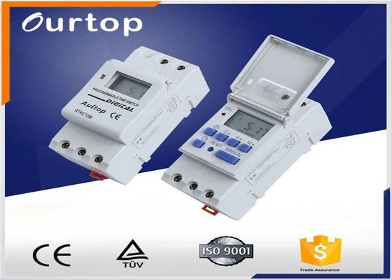 White Color Programmable Digital Timer Switch , Weekly Program Timer Switch