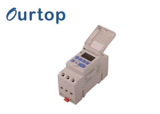 Gray Color Programmable Digital Timer Switch AC180V ~ 250V Voltage Limit