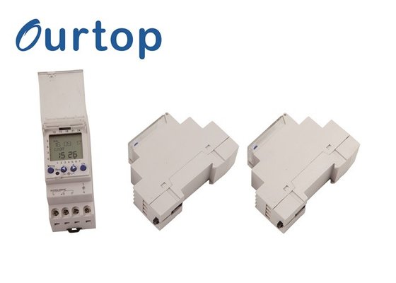 six languages Din Rail Timer Switch Lithium battery power reserve 3 year DIN RAIL installation