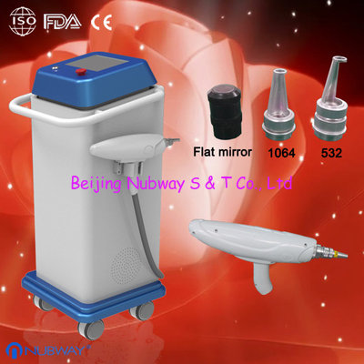Nd-Yag Laser Tattoo Removal Machine,1064nm and 532 nm Multifunctional Machine on Hot Sales