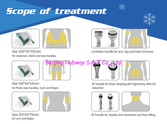 5 Handles Cool Tech Cryolipolysis Cavitation RF Body Slimming Machine / Cryolipo Fat Freezing Machine