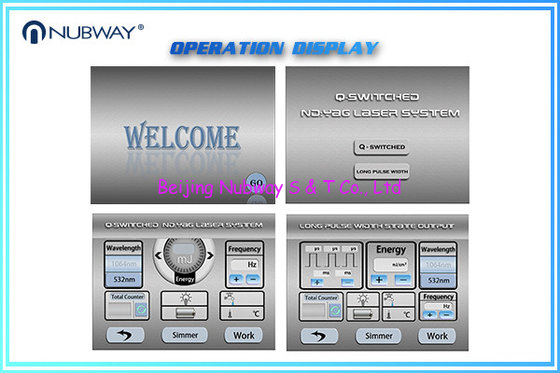 Powerful 1064nm 532nm Q Switched Nd Yag  Laser Tattoo Removal Machine