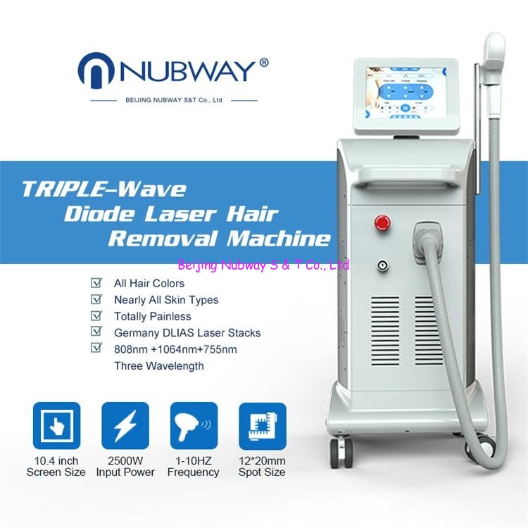 China Professional depilation 808nm laser diode removal hair / diode laser hair removal machine price