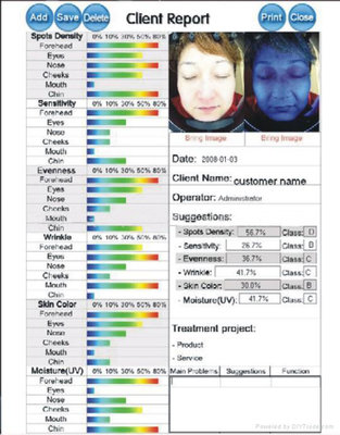 Cosmetic Spa High quality 3d touch screen facial skin analyzer machine