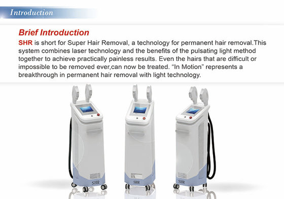 Large Energy 60J/cm2 10Hz IPL SHR Fast Hair Removal/Skin Rejuvenation System NBW-SHR212