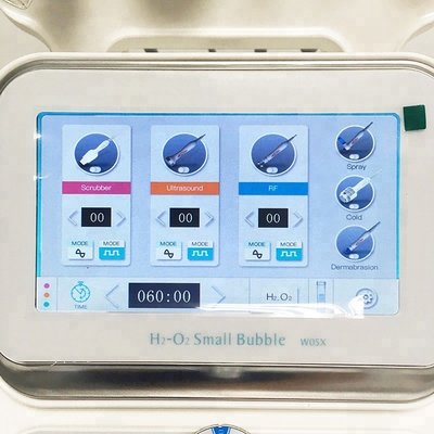 Microdermabrasion Machine 6 in 1 RF + Cold Hammer +BIO+ Scrubber+H2O2 Skin Deep Cleaning+H202 Skin Moisture