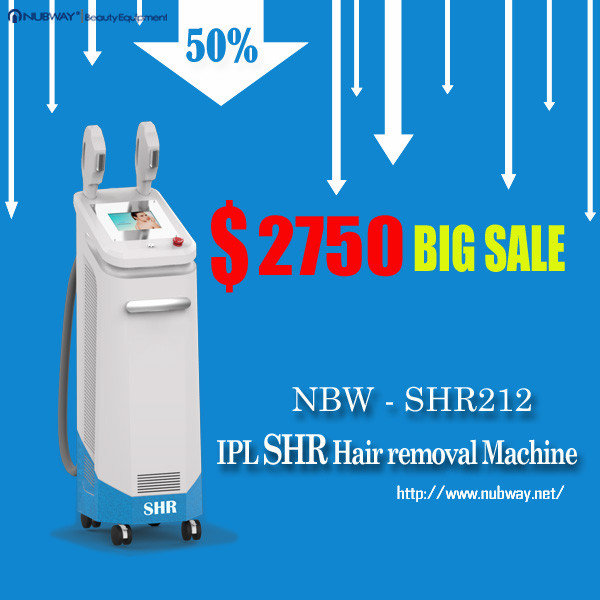 Newly-launched SHR! The Most Featured 2-handles SHR Hair Removal Apparatus Vertical/White
