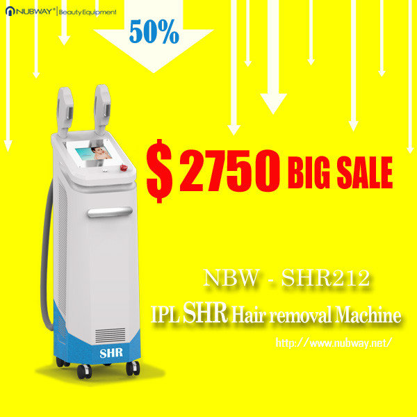 Launched in August! The Most Featured 2-handles SHR Hair Removal Apparatus Vertical/White