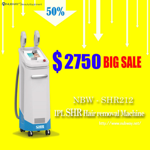 Released in August! The Most Featured 2-handles SHR Hair Removal Machine Vertical/White