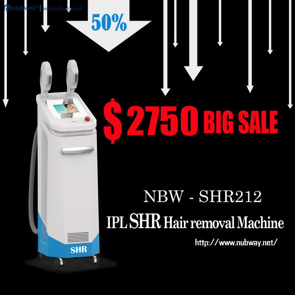 Released in August! The Most Featured 2-handles SHR Hair Removal Equipment Vertical/White