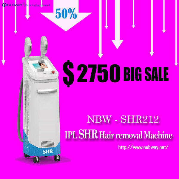 Newly-launched SHR! The Most Featured 2-handles SHR Hair Removal Machine Vertical/White