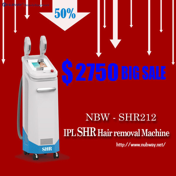 Newly-launched SHR! The Most Featured 2-handles SHR Hair Removal Product Vertical/White