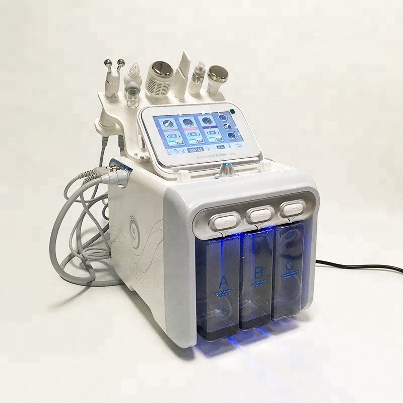 Newest 6 in 1 Hydrogen Oxygen Water Hydro Dermabrasion Spa Machine Facial Moisturizing Spray Equipment