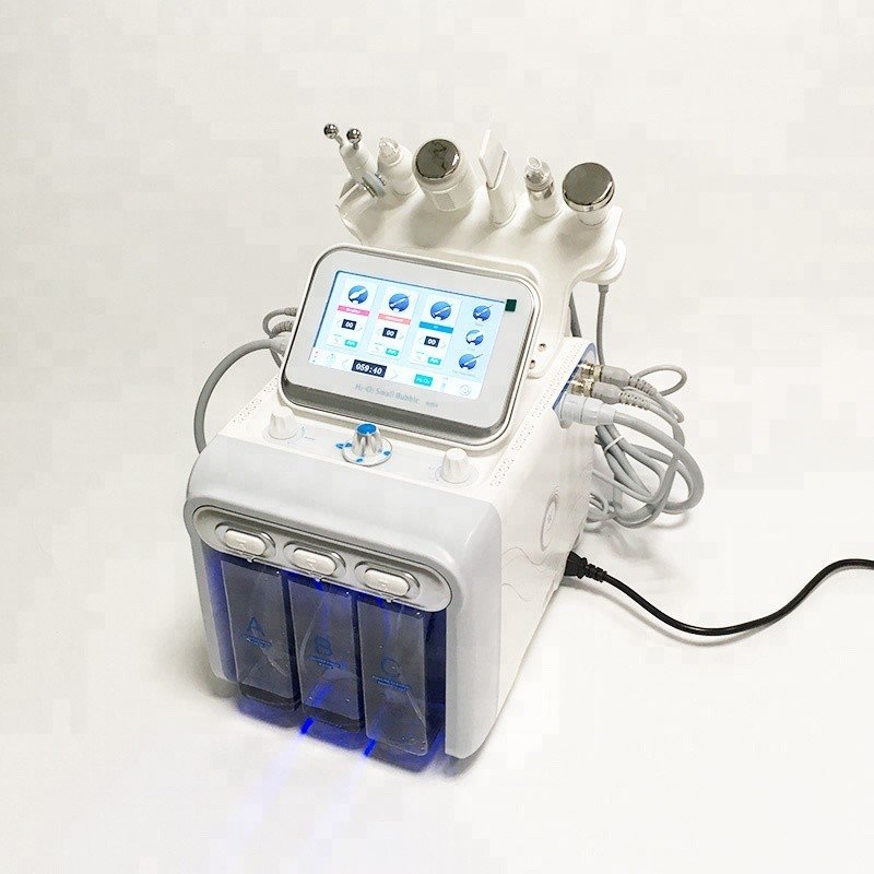 Microdermabrasion Machine 6 in 1 RF + Cold Hammer +BIO+ Scrubber+H2O2 Skin Deep Cleaning+H202 Skin Moisture