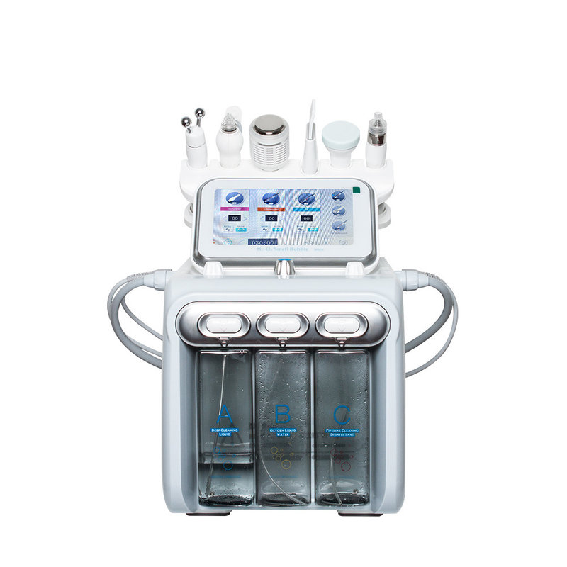 Microdermabrasion Machine 6 in 1 RF + Cold Hammer +BIO+ Scrubber+H2O2 Skin Deep Cleaning+H202 Skin Moisture