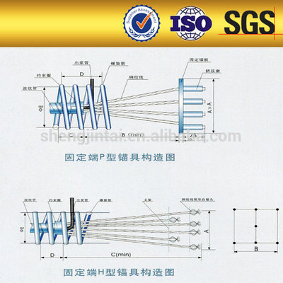 High Quality strand anchor components Anchorage One Hole Barrel china