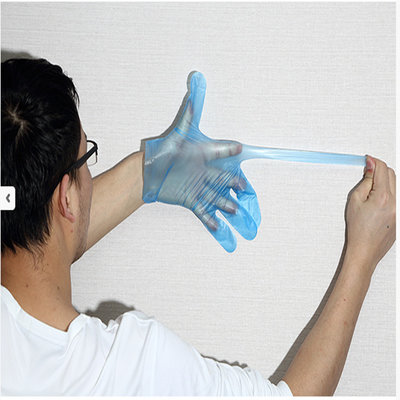 2019 China low price Disposable TPE Gloves  M= 2.0g size clear or blue color Smooth or embosse