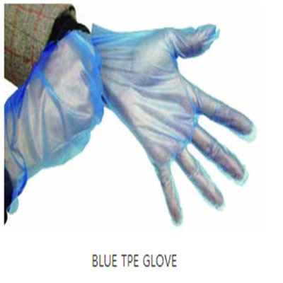 2019 China low price Disposable TPE Gloves  M= 2.0g size clear or blue color Smooth or embosse