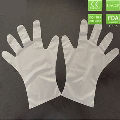Disposable CPE Gloves Cast Poly Glove smooth  embossed S/M/L/XL blue clear for hair salon