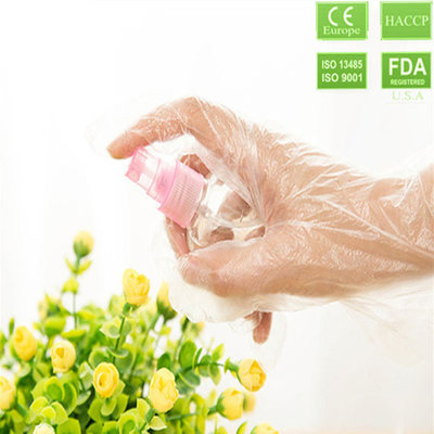 Disposable CPE Gloves Cast Poly Glove smooth  embossed S/M/L/XL blue clear for hair salon