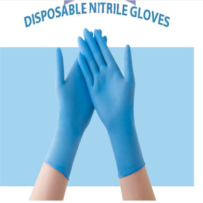 Texfured finger Disposable Nitrile Gloves  blue, white, black, pink, green, purple.