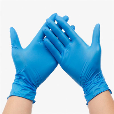 China Factroy Powder Free Nitrile Gloves food grade/cleaning room Texfured finger used in printing and dyeing industry