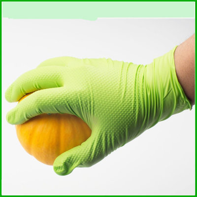 China Factroy Powder Free Nitrile Gloves food grade/cleaning room Texfured finger used in printing and dyeing industry