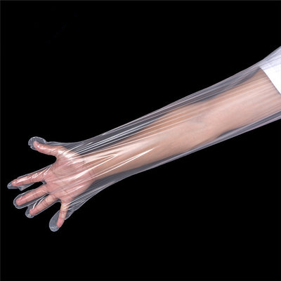 Hot popular High Quality Plastic PE Long Work Gloves  (CE, ISO certificated)