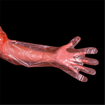 Hot popular High Quality Plastic PE Long Work Gloves  (CE, ISO certificated)