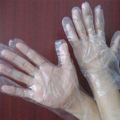Clear/Transparent/blue Plastic PE  Gloves Polyethylene Gloves  poly gloves single use Embossed  or smooth Surface