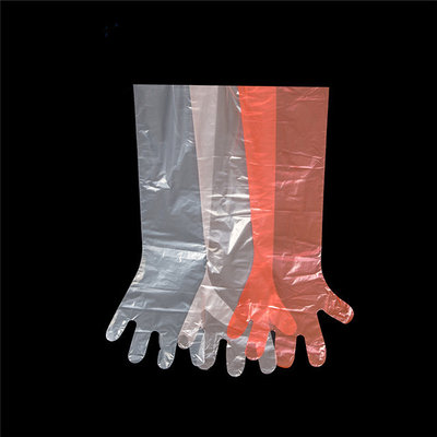 2019 hot selling Disposable Long Sleeve PE Veterinary Gloves HDPE/LDPE/PE Gloves