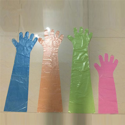 Disposable Long Sleeve HDPE/LDPE/PE Gloves  clear color for home cleaning ,food processing , salon, hospital.