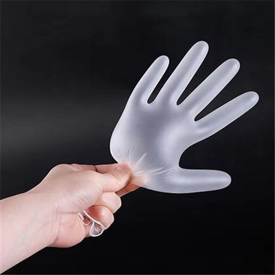 Non-powder PVC disposable gloves plastic white gloves