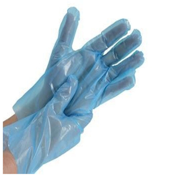Disposable CPE Gloves Cast Poly Glove smooth  embossed S/M/L/XL blue clear for hair salon